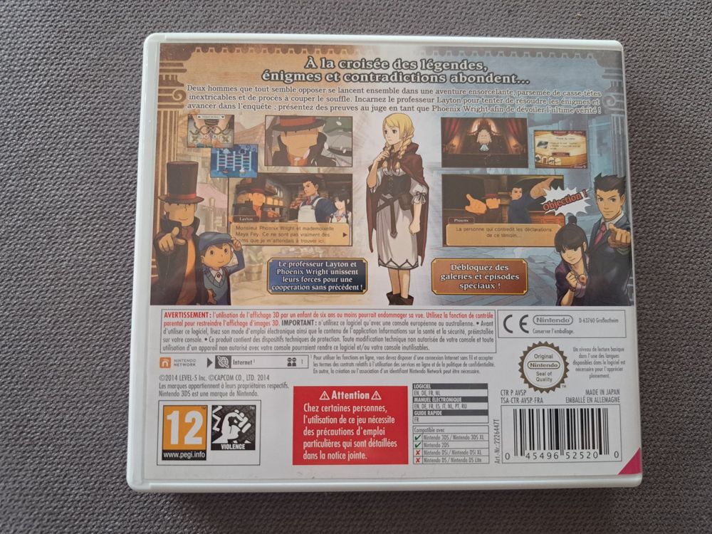 Professeur Layton vs Phoenix Wright : Ace Attorney 3DS (Gebraucht) in ...