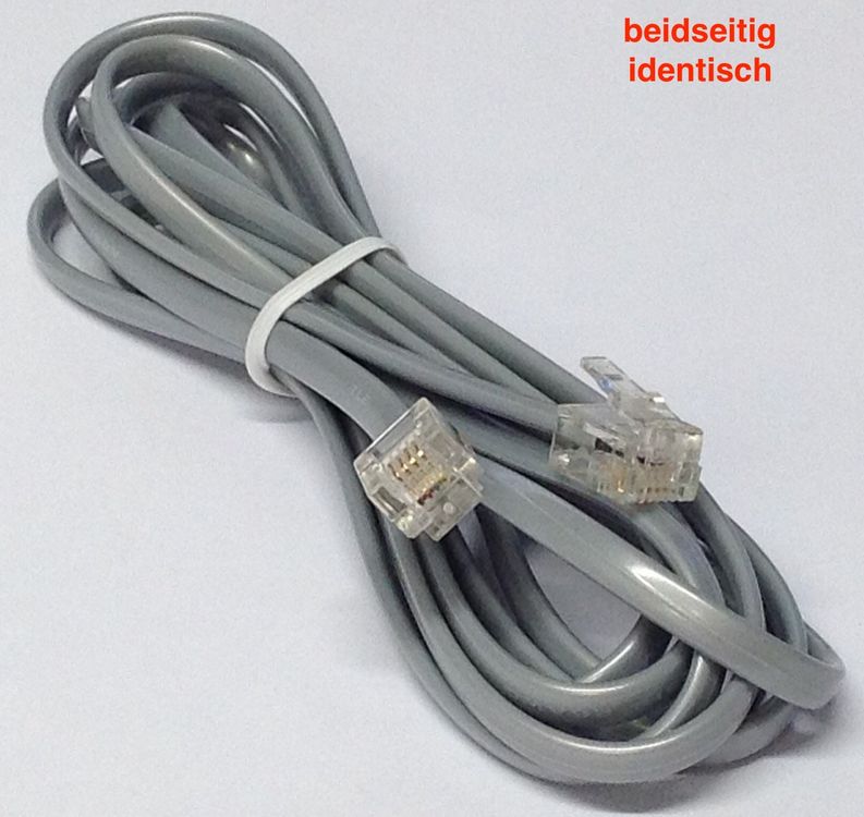 Telefon PhoneNet DSL Modem Kabel RJ12 4Pol. ST/ST ca.2,4 m | Kaufen auf ...
