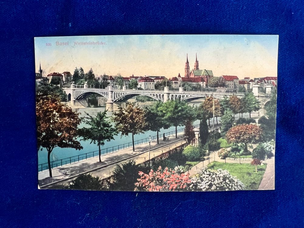 Alte Ansichtskarte Basel Wettsteinbrücke 1905, Top! (Gebraucht) in Hermetschwil-Staffeln für CHF ...