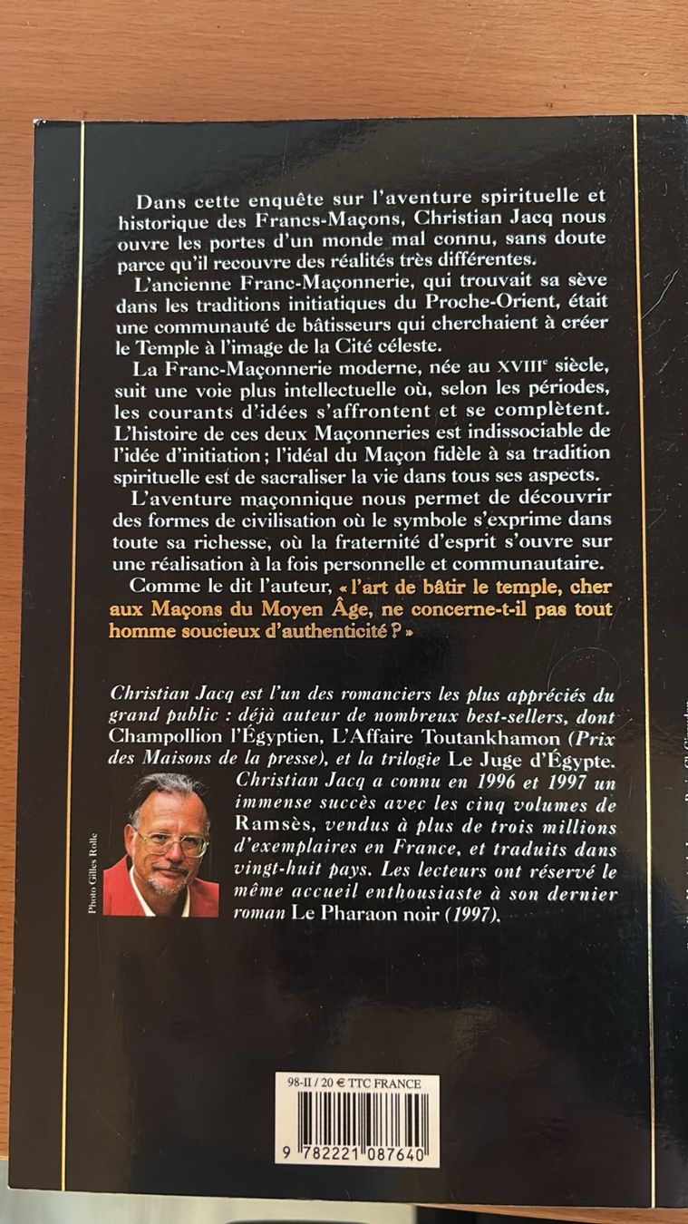 Christian JACQ - La franc-maçonnerie (D'occasion) à L'Orient pour CHF 1 ...