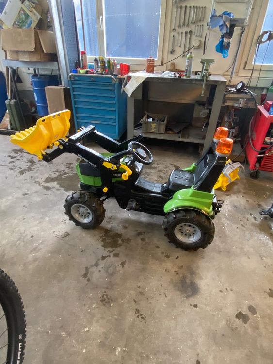 Deutz Trettraktor mit Anhänger und Frontlader | Kaufen auf Ricardo