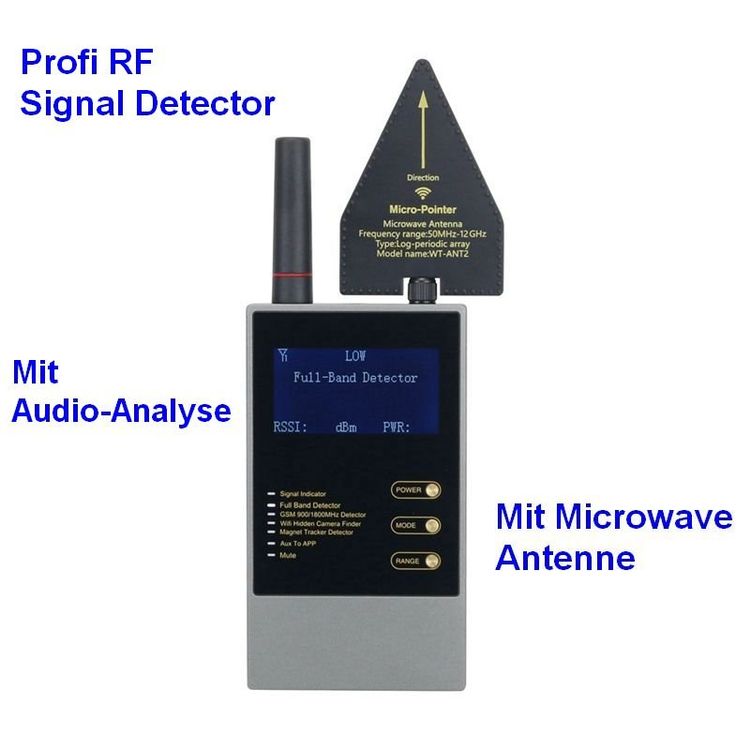 Profi RF Signal Detector Anti Spy Wanzensuchgerät Finder (Neu (gemäss ...