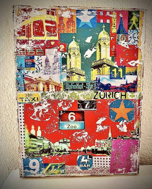 Original Marion Duschletta Bild mit Stadtmotiven von Zürich | Kaufen auf Ricardo