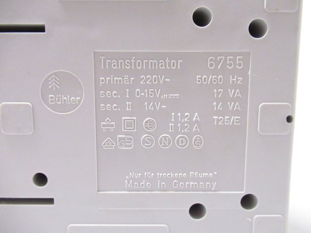 Fleischmann MSF-Trafo 6755 Transformator 17VA Gleichstrom DC (Gebraucht ...