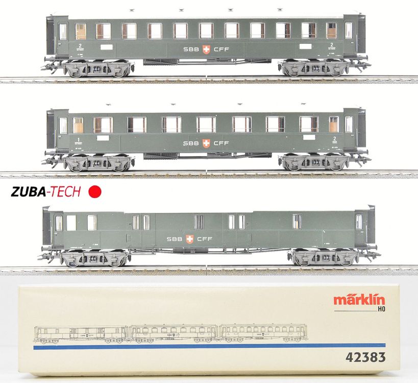 Märklin 42383 Oldtimer Wagen-Set 3-tlg H0 SBB mit OVP | Kaufen auf Ricardo