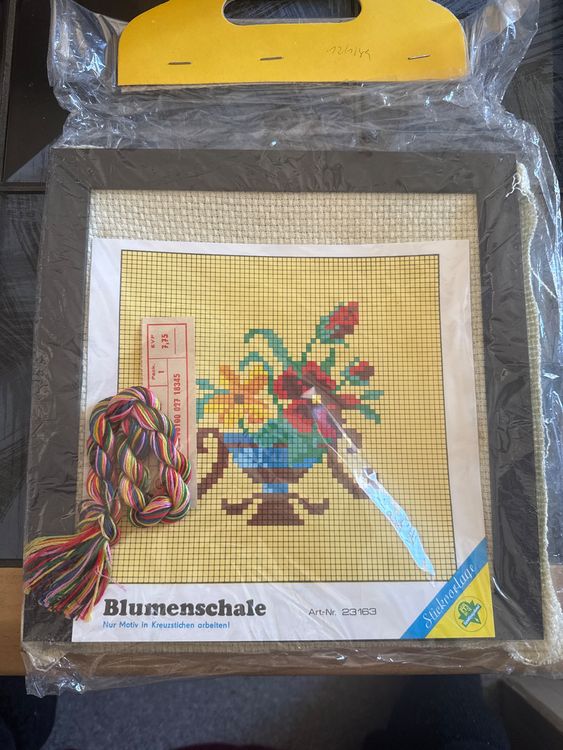 Stick Set Bild kreuz Garn wolle sticken Rahmen Anleitungen (Neu und originalverpackt) in Buchs ...