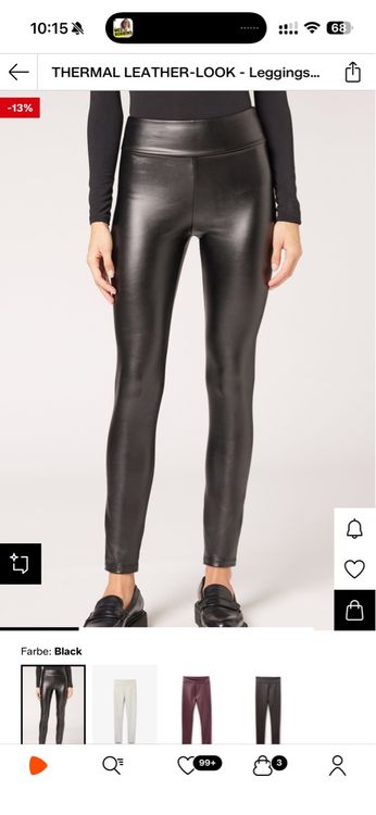 Schãne Leder Leggings Umstandsmode Ebenbild