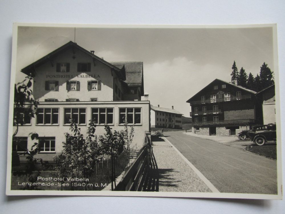 Posthotel Valbella Lenzerheide-See / mit Autos / AK 1934 | Kaufen auf Ricardo