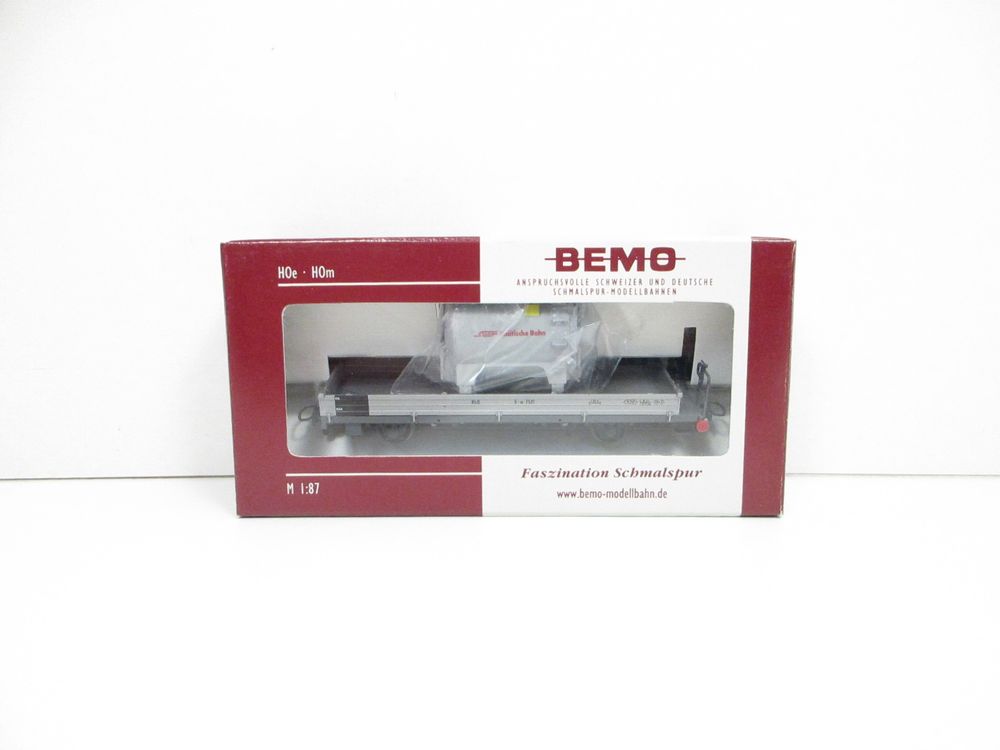 Bemo H0m 2267 111 RhB Flachwagen mit Metall-Behälter | Kaufen auf Ricardo