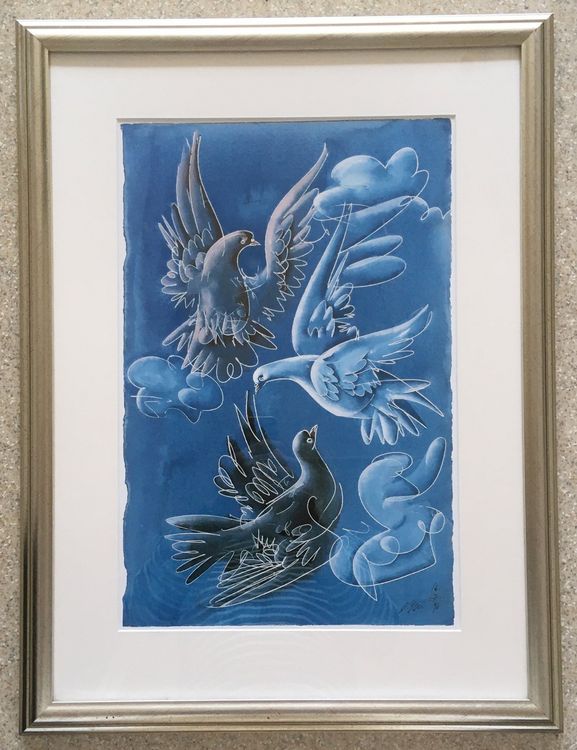 Hans Erni, Friedenstauben, 1996 | Kaufen auf Ricardo