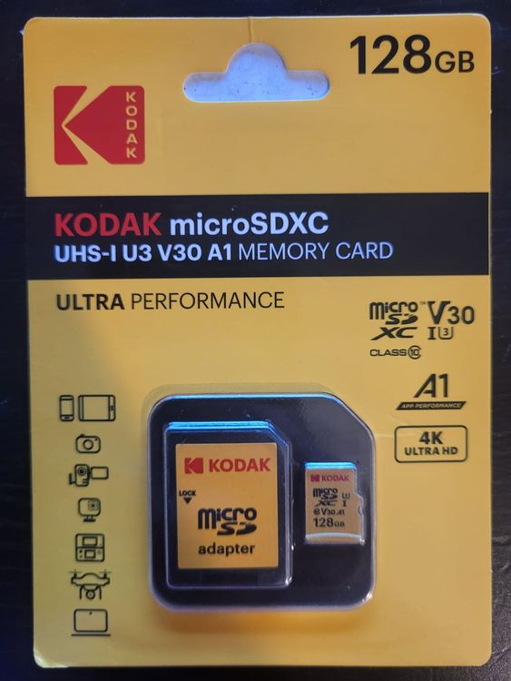 KODAK SD card microSDXC A1 128GB Speicherkarte (NEU) (Neu und ...