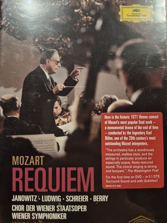 Mozart Requiem DVD - Janowitz, Ludwig, Schreier, Berry | Kaufen auf Ricardo