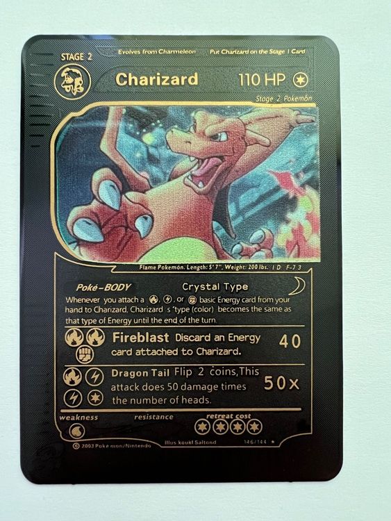 Charizard Skyridge Metall Schwarz (Gebraucht) in Arlesheim für CHF 16 ...