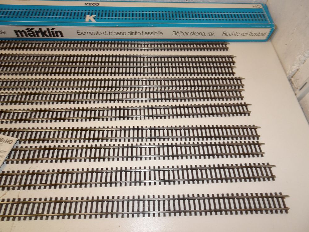 10 Märklin K-Gleis Schiene Flexschienen HO 2205 (3) (Neu (gemäss ...