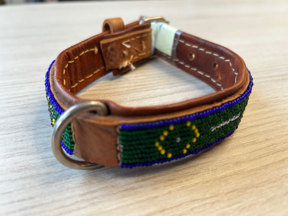 Handgemachtes Kinaku Rinderleder-Halsband 36cm (Neu (gemäss ...
