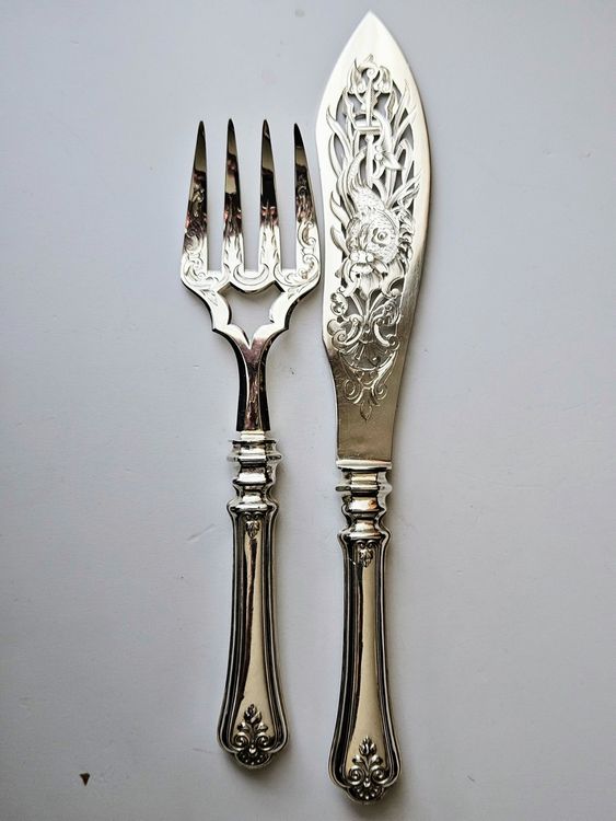 Silber Vorlegebesteck für Fisch, Fischbesteck-Set (FR) (Neu (gemäss ...