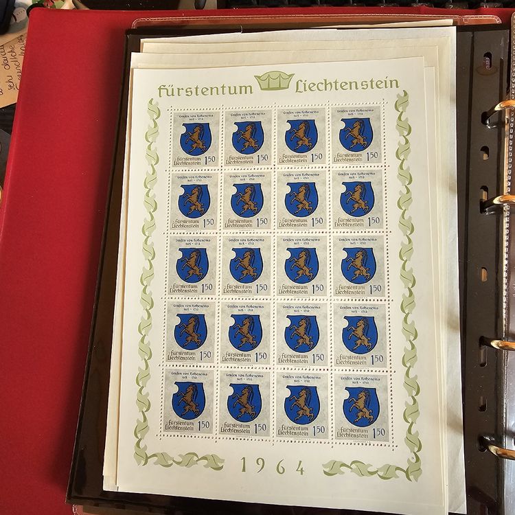 FÜRSTENTUM LIECHTENSTEIN 1964 **/ ET GEST. BOGEN WAPPEN (Gebraucht) in Dintikon für CHF 5 – mit ...