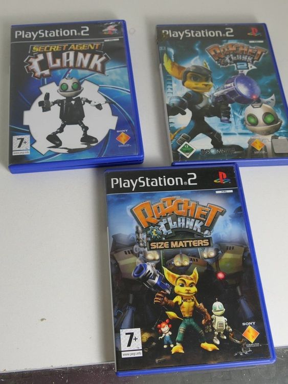 3x Ratchet + Clank Games PS2 Secret Agent Clank Size Matter (Gebraucht ...