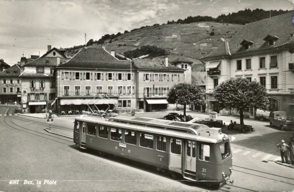 Bex VD - La Place / Train BVB en 1962 (D'occasion) à Brig pour CHF 4.8 ...