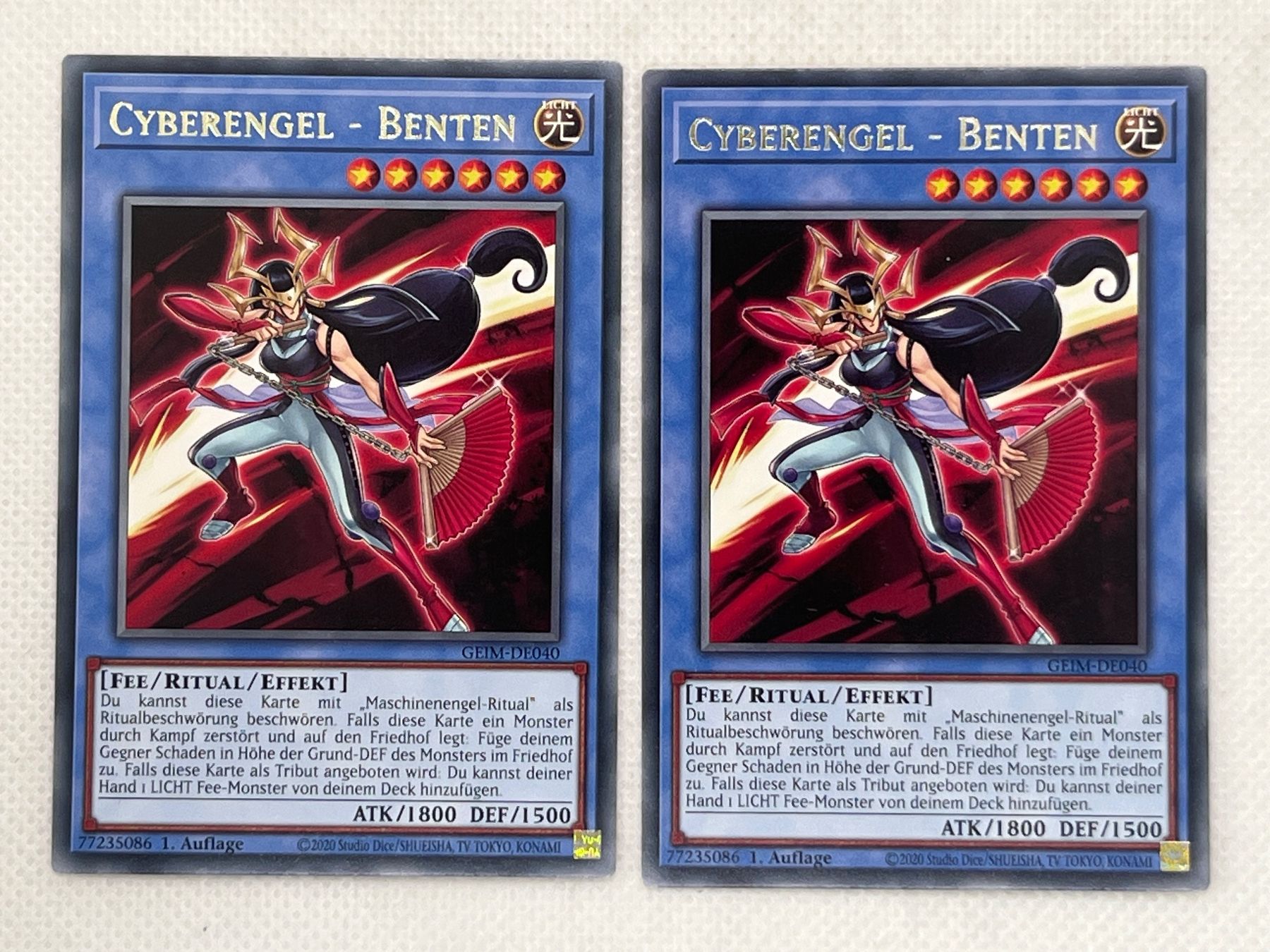 2x Cyberengel Benten - Seltene Yu-Gi-Oh! Karte, Top Zustand (Gebraucht ...