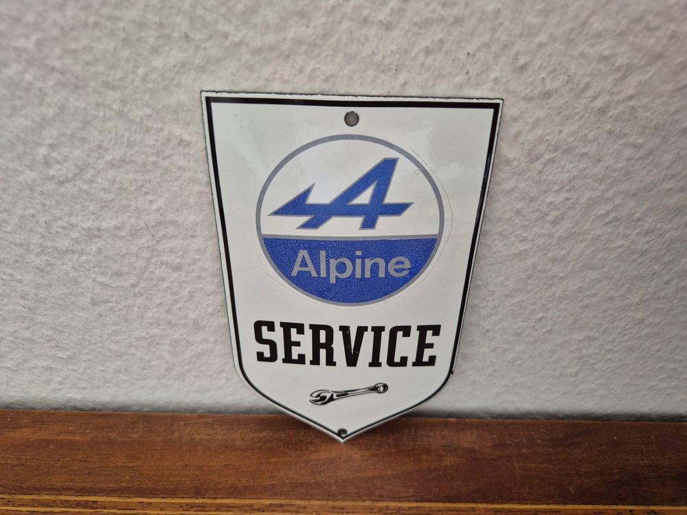 Emailschild Alpine Service Auto Werkstatt Emaille Schild (Neu (gemäss ...