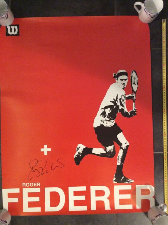 Roger Federer Poster mit Original Unterschrift, sehr selten (Gebraucht ...