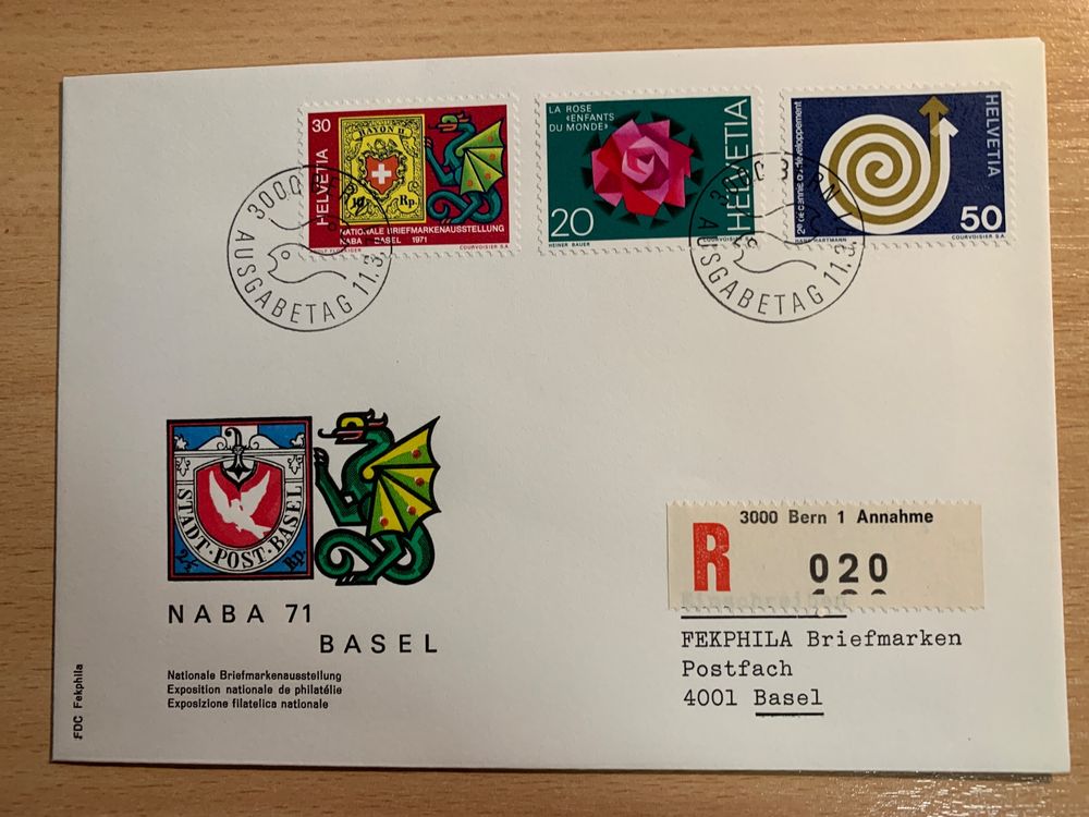 NABA 71 Basel - Offizieller Ersttagsbrief 1971 Briefmarke... (Gebraucht ...