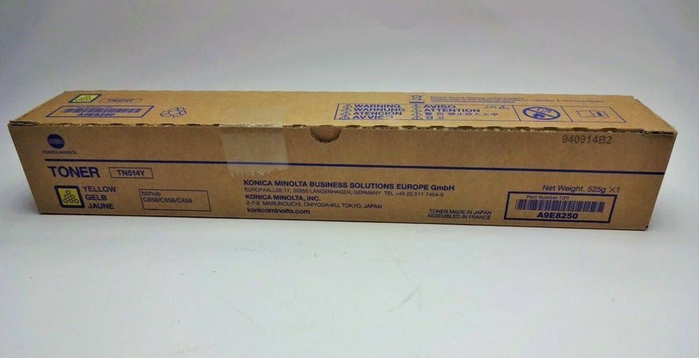 Konica Minolta Bizhub C458, C558, C658 Yellow Toner, TN514Y (Neu und ...