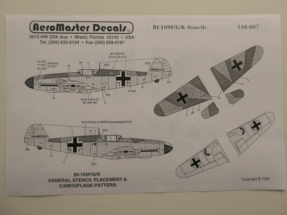1/48 Messerschmitt Bf-109B & Bf-109F - JG53 - 5 Versionen | Kaufen auf Ricardo