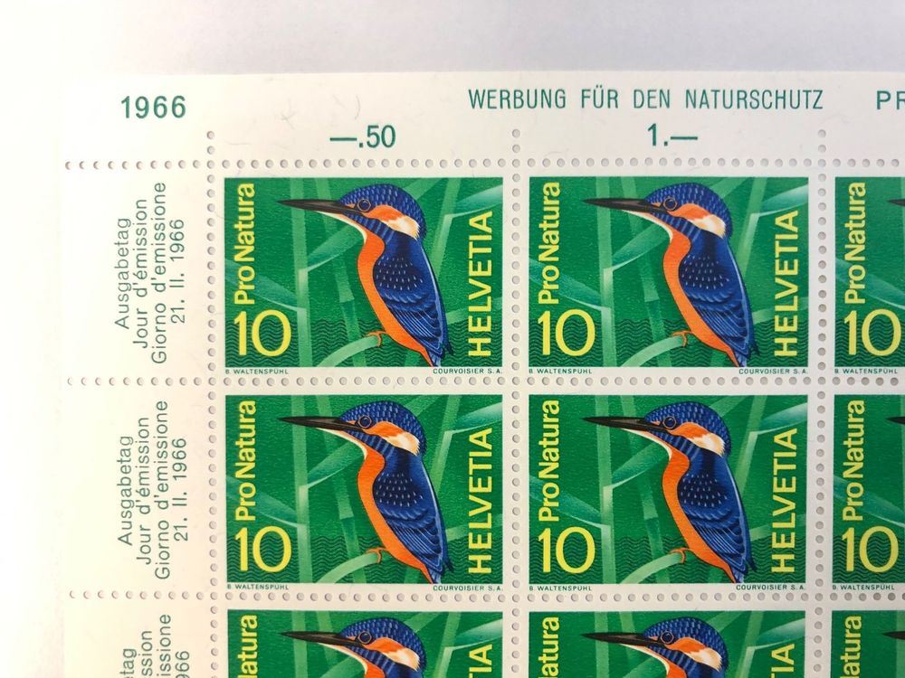 Pro Natur, Eisvogel 1966, Kleinbogen postfrisch (Neu (gemäss Beschreibung)) in kriens für CHF 12 ...