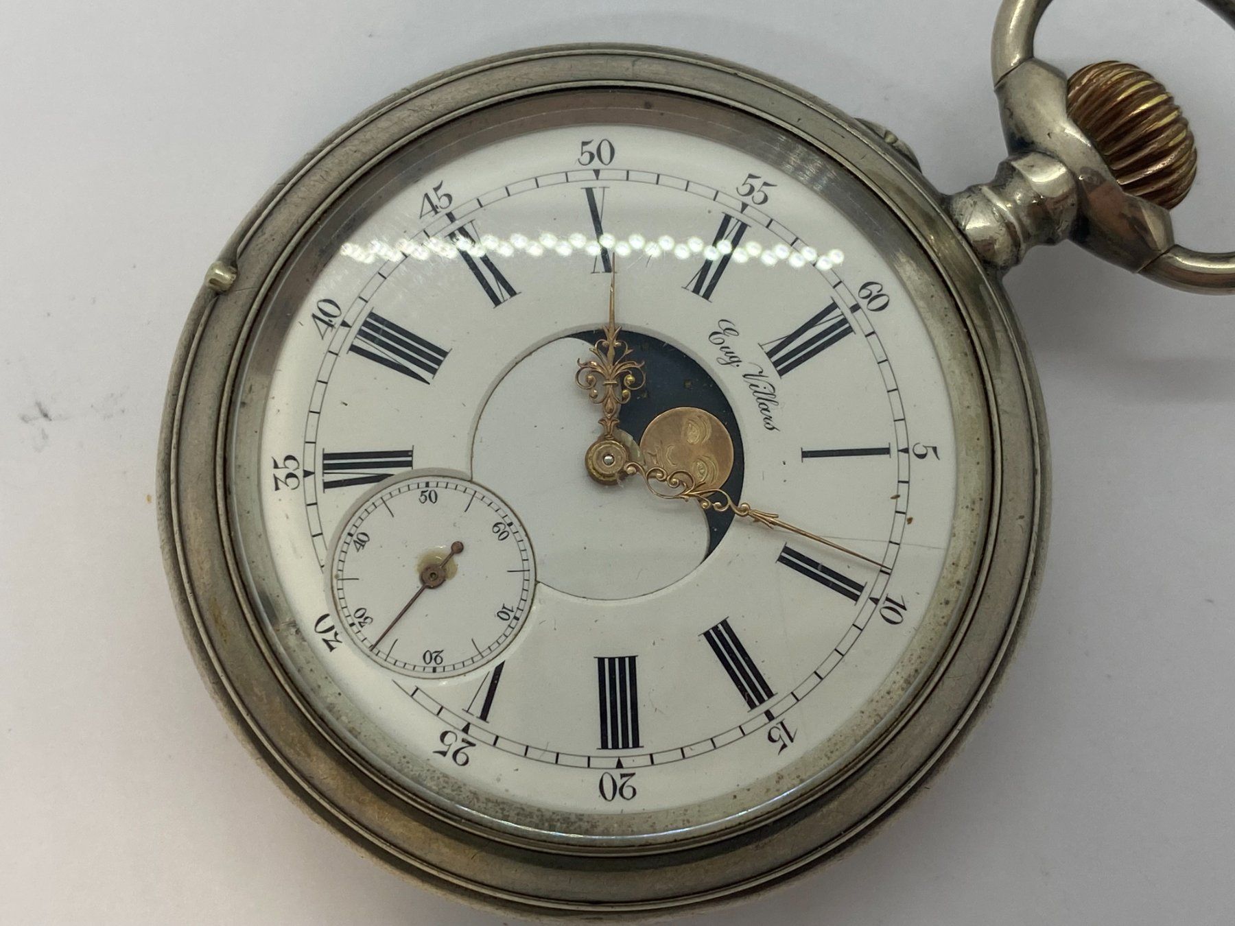 EUG. VILLARS Uhr Mondphase, Kalender 58mm läuft // H191 (Gebraucht) in ...