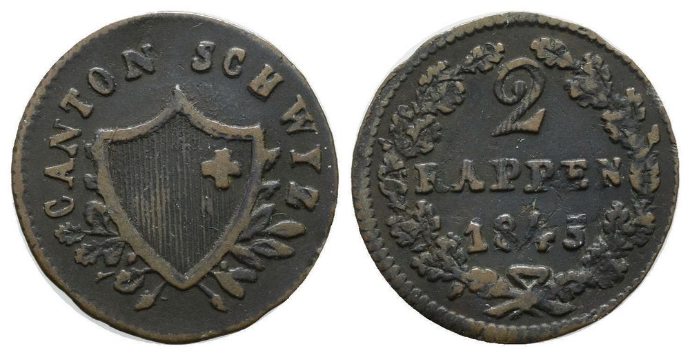 Schwyz 2 Rappen 1845 /2619 (Gebraucht) in Trimbach für CHF 5 – mit Lieferung auf Ricardo kaufen