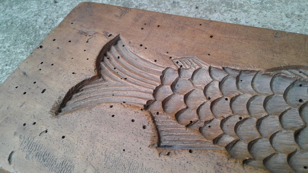 Antik Backmodel Form Fisch Holz doppelseitig | Kaufen auf Ricardo