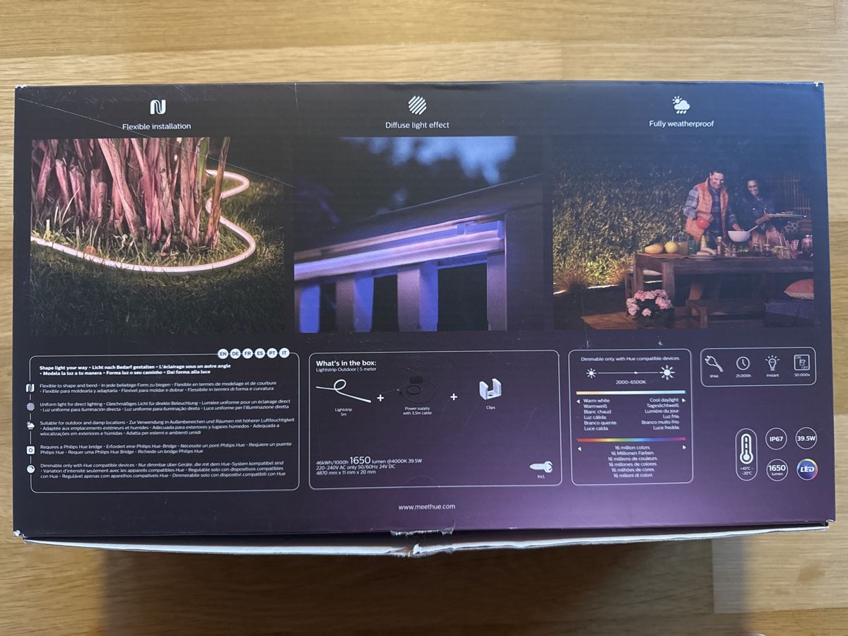 Philips Hue Outdoor Lightstrip – 5 m – White/Color Ambiance (Gebraucht ...