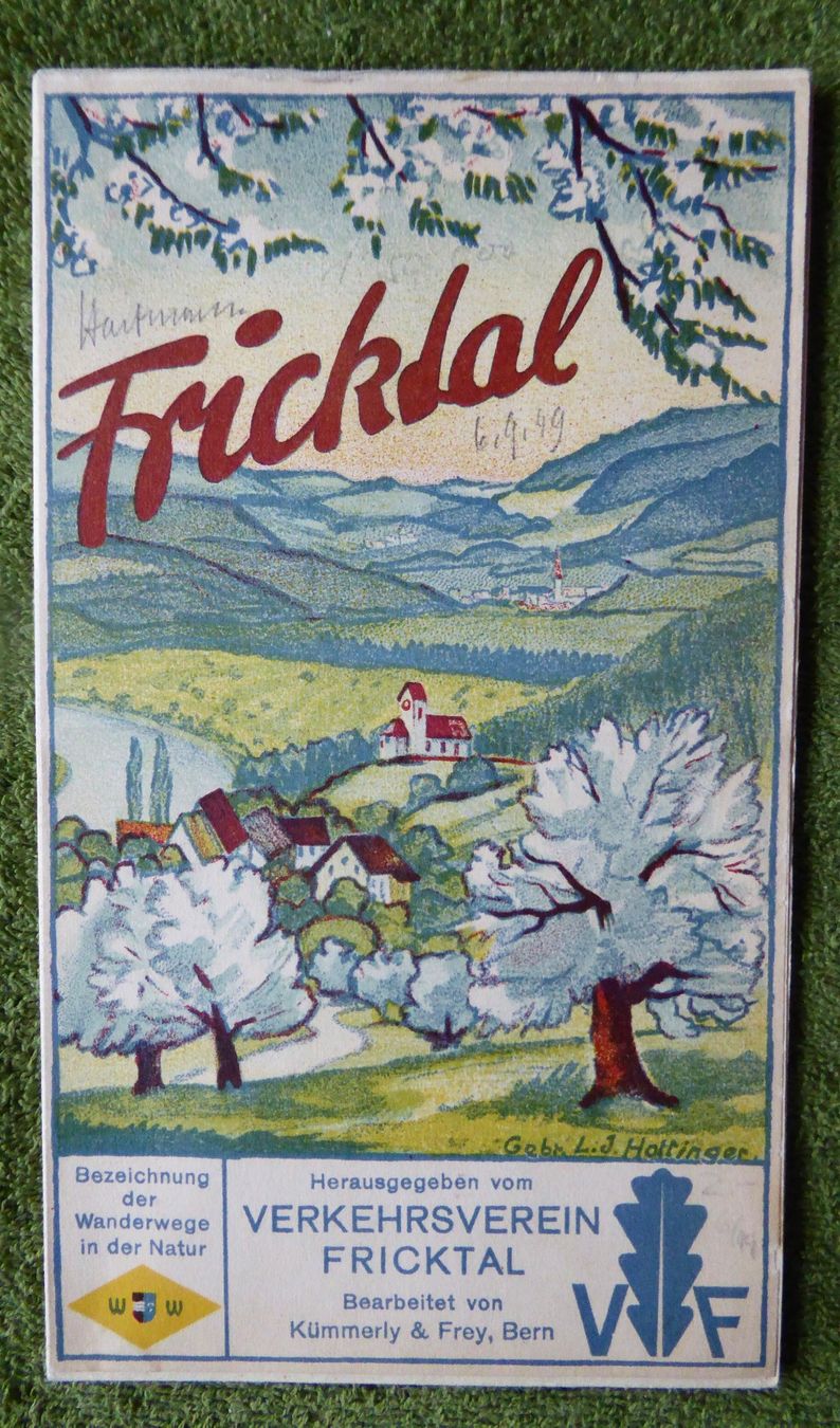 Fricktal, Wanderkarte 1 : 50 000, ca. 1949 (Gebraucht) in Affoltern am ...