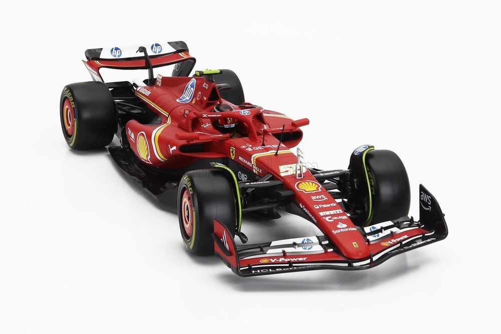 FERRARI F-24 SCUDERIA FERRARI #55 SAINZ 1/18 Bburago NEU (Neu und ...