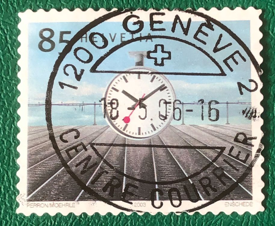 Nr.1108 mit VollStempel Bahnhofuhr Geneve | Kaufen auf Ricardo