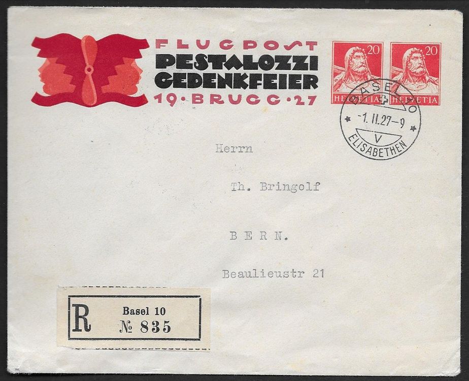 1927 R /GS illust. BASEL Werteindruck TELL 20Rp. 2x ab 1.- | Kaufen auf Ricardo