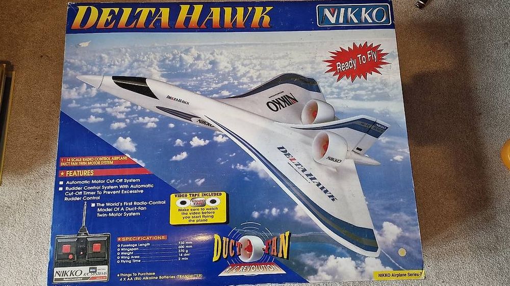 Nikko Delta Hawk,1/14 RC Flugzeug, Rarität, Sammlerstück! (Defekt) in ...