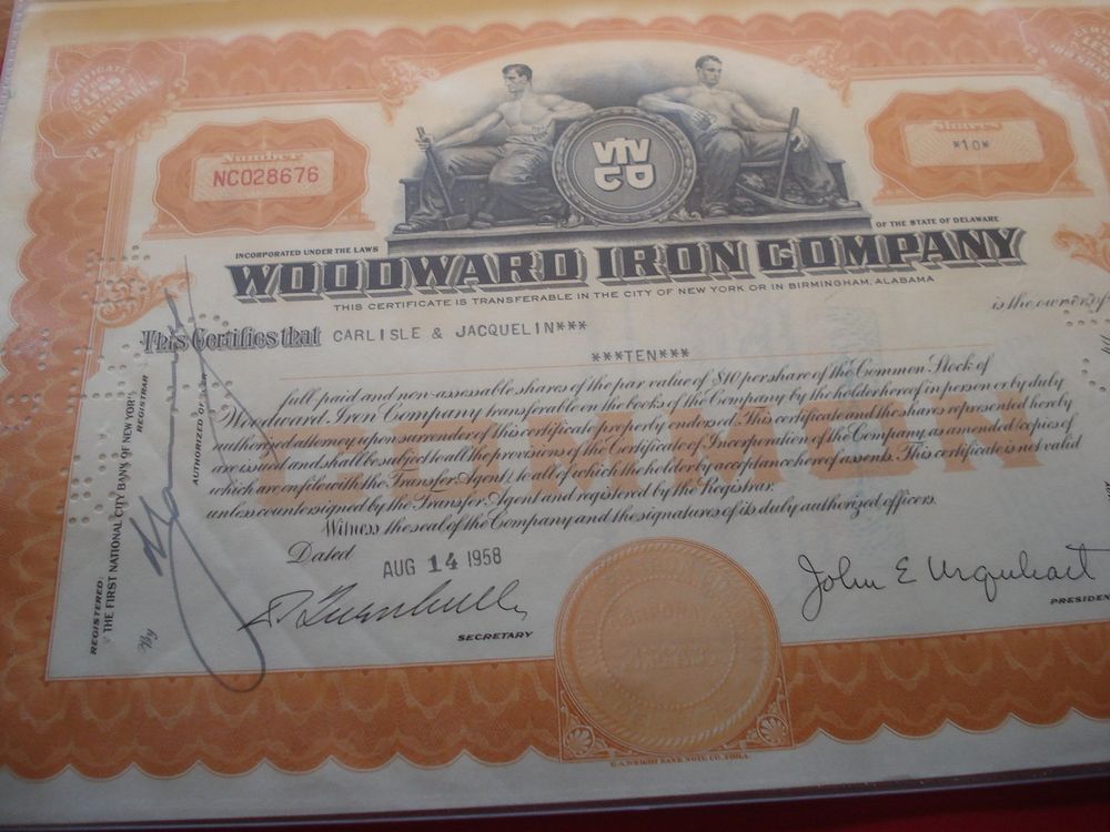 Woodward Iron Company, 1958, Delaware (Gebraucht) in Niederwil AG für ...
