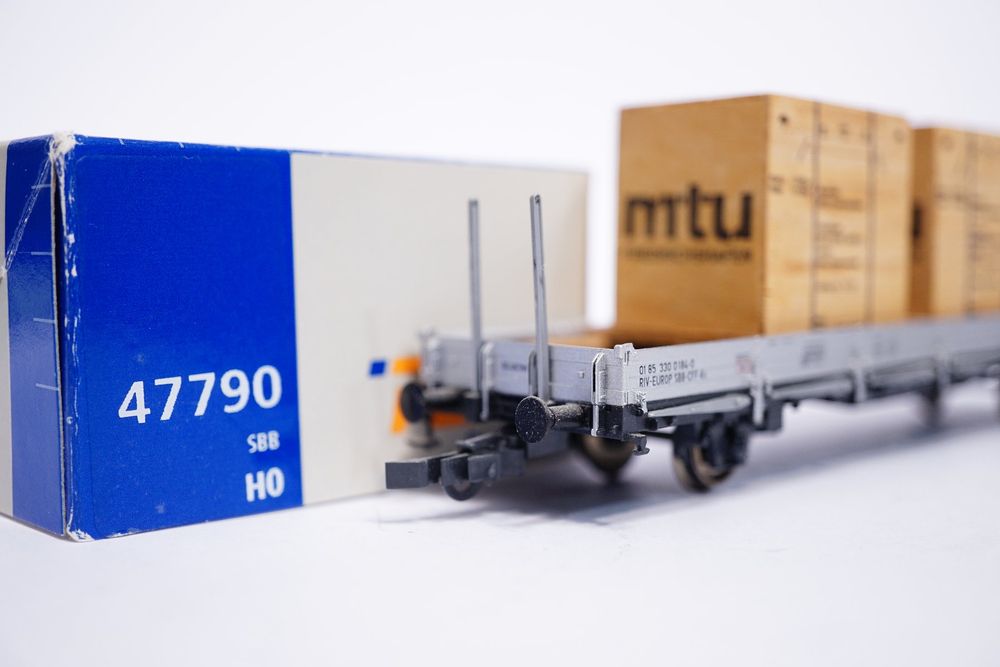 8å Roco 47790 SBB Niederbordwagen mit Ladegut | Kaufen auf Ricardo