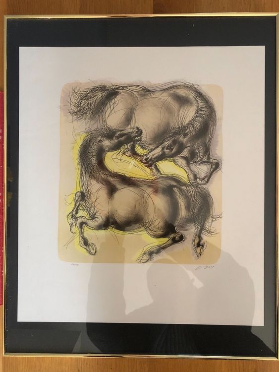 Hans Erni Lithographie '2 pferde' | Kaufen auf Ricardo