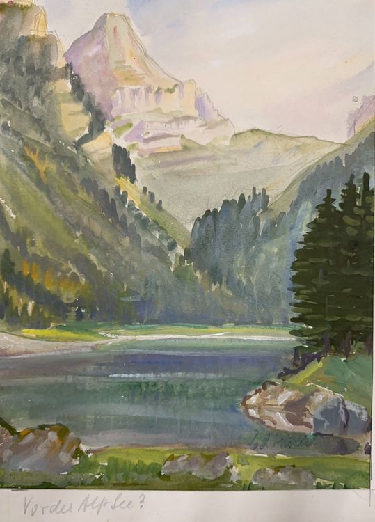 LANDSCHAFT AQUARELL SIGNIERT. | Kaufen auf Ricardo