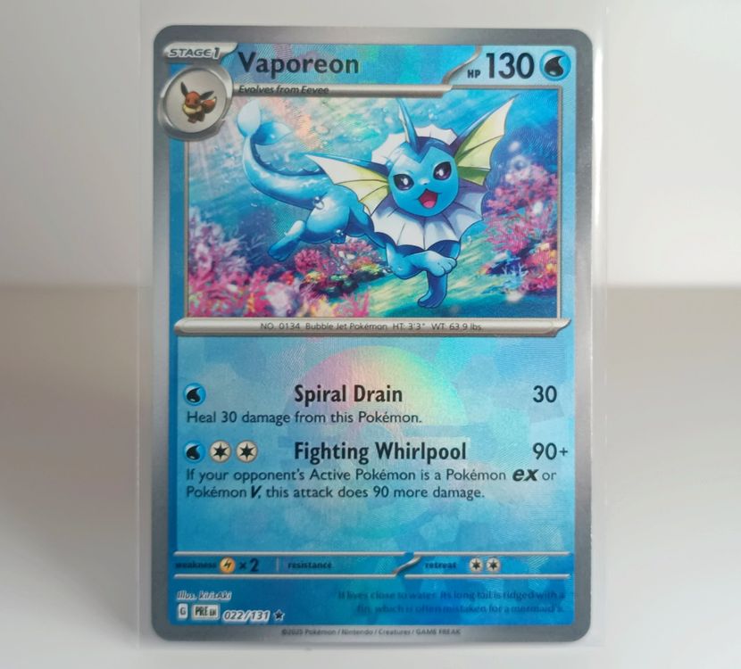 Vaporeon 022/131 Pokeball Pokemon Prismatic Evolutions PRE | Kaufen auf ...