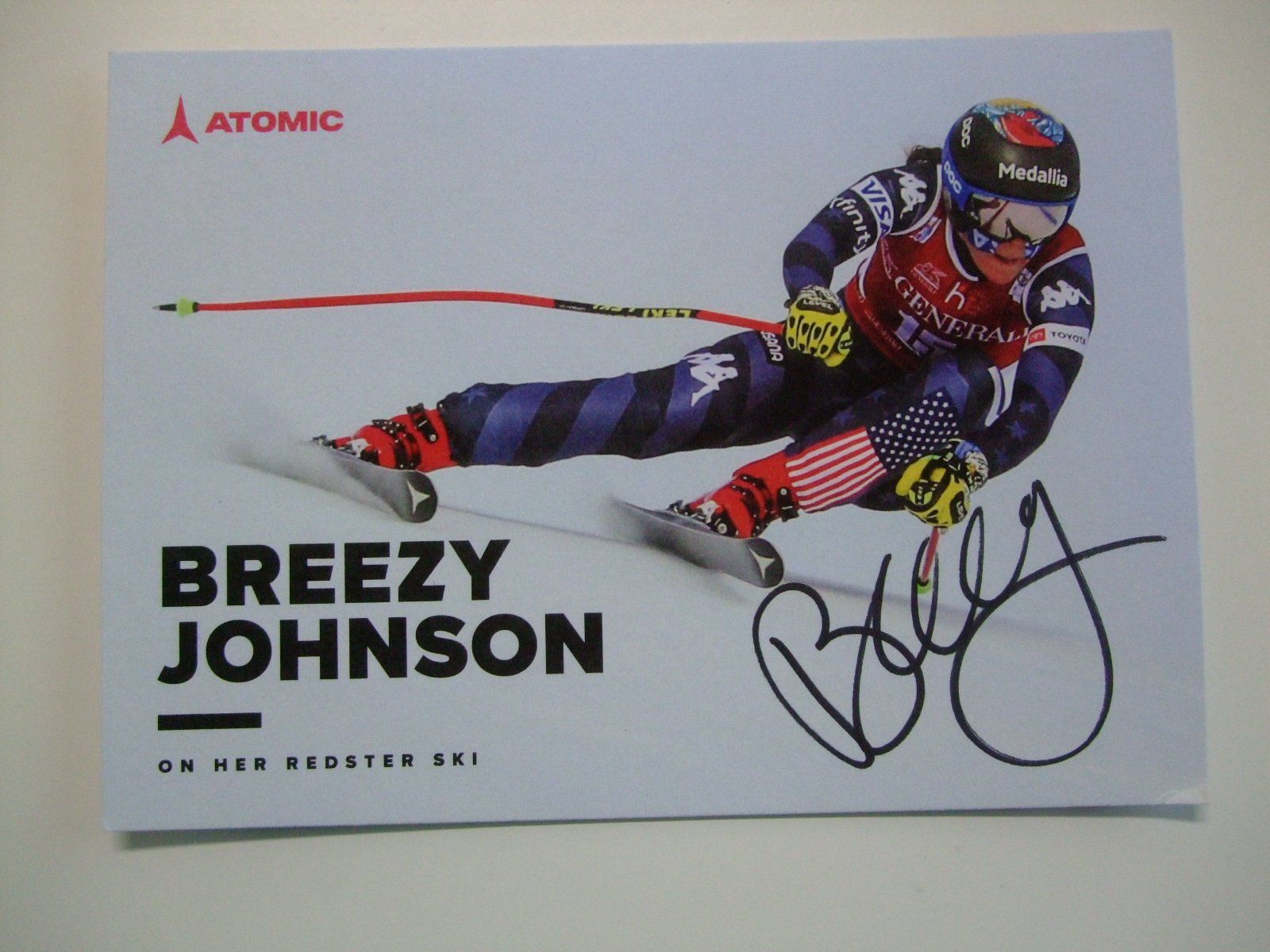 BREEZY JOHNSON (USA) SKISTAR HANDSIGNIERT AK (Gebraucht) in Schachen b ...