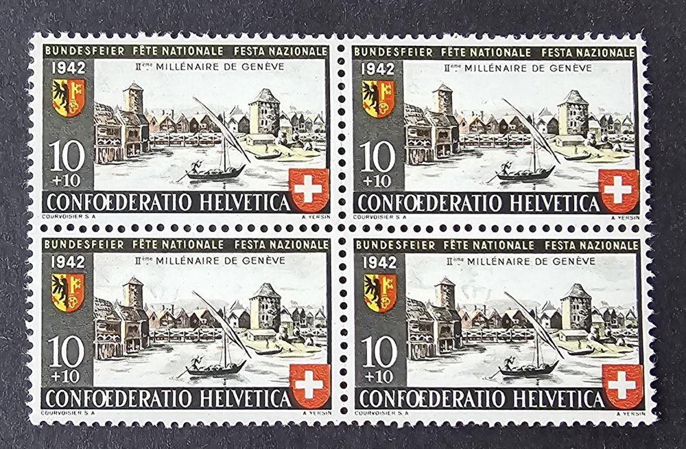 B15-Landschaftsbilder PP/Viererblock ** (1942) (Neu (gemäss Beschreibung)) in Hittnau für CHF 3 ...