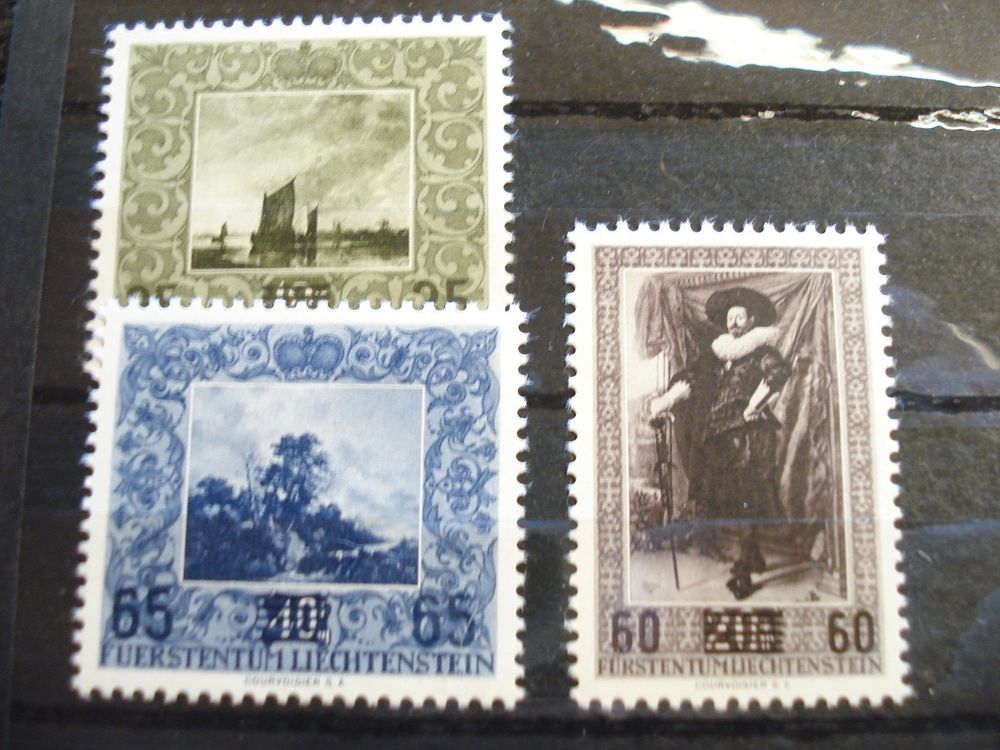Liechtenstein Satz 1954, Gemälde mit Überdruck ** (Gebraucht) in Niederwil AG für CHF 3.2 – mit ...