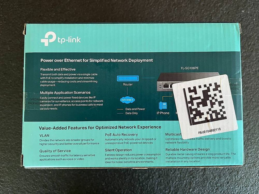 Switch Hub réseau TP-Link TL-SG108PE(UN) V5.0 - Neuf, scellé (Neu und ...