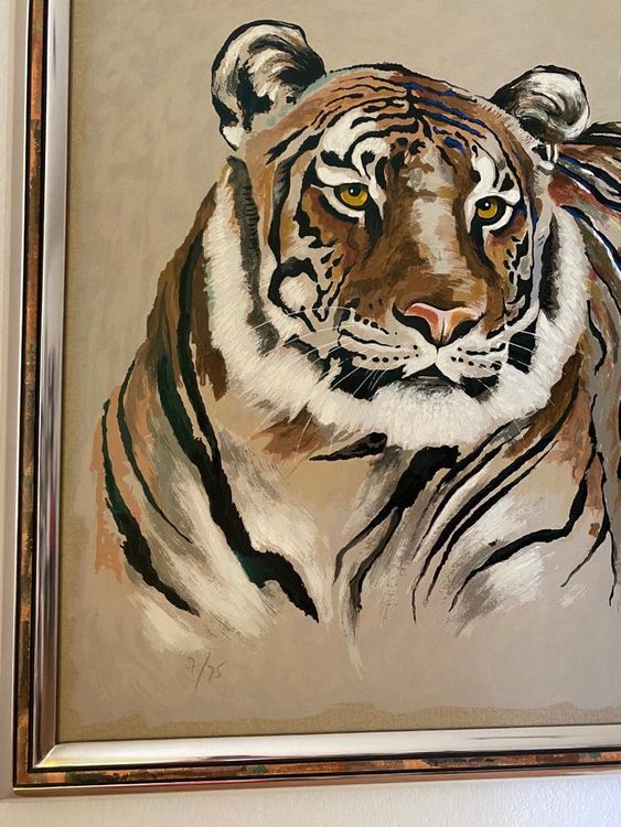 Original Bild von Rolf Knie Tiger gerahmte Serigrafie (Gebraucht) in Hägendorf für CHF 2900 ...