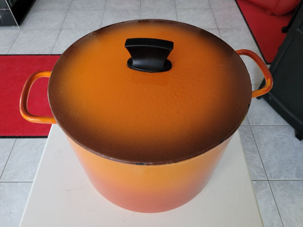 Gusseisen Topf Pfanne Gussdeckel Eisentopf emaille 22cm | Kaufen auf ...